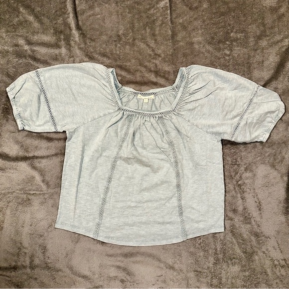 Indigo Thread Co | Tops | Indigo Thread Co Light Blue Square Neck ...